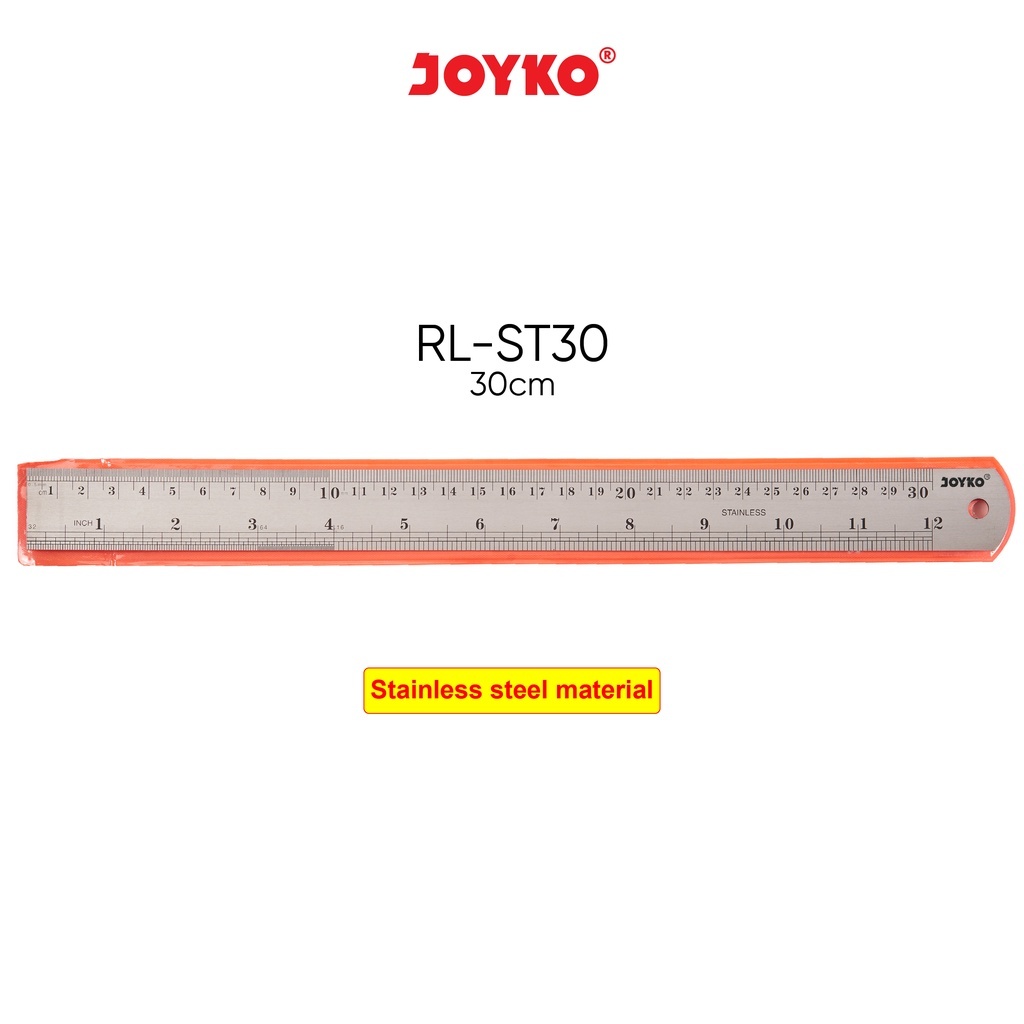 Joyko Stainless Steel Ruler Iron Ruler 30 CM LENGTH RL-ST30 | Shopee ...