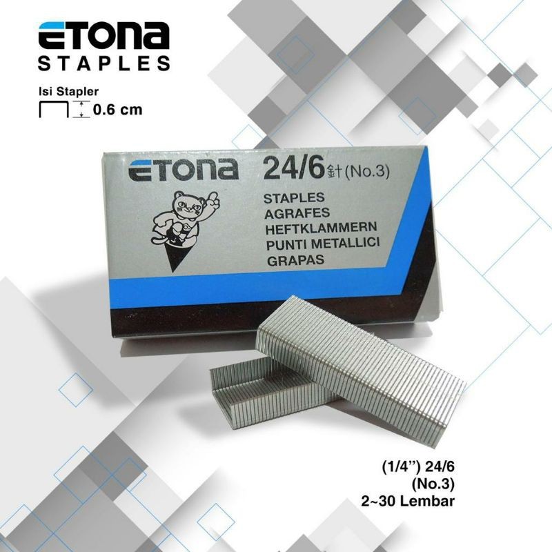 Etona Fill Staples large stapler 24/6 No.3 | Shopee Philippines