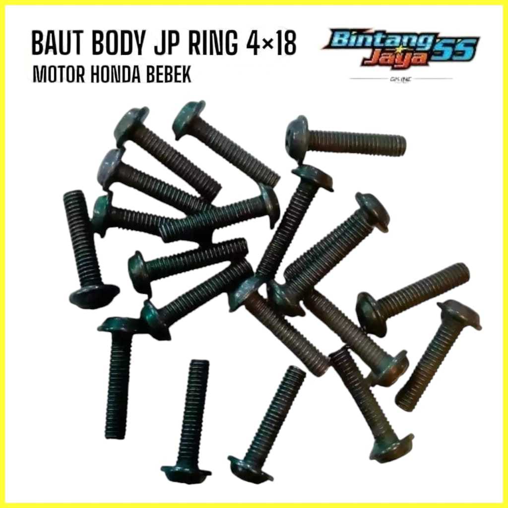 JP RING BODY BOLT 4x18 HONDA DUCK MOTORCYCLE BODY BOLT PRICE (UNIT/PCS ...