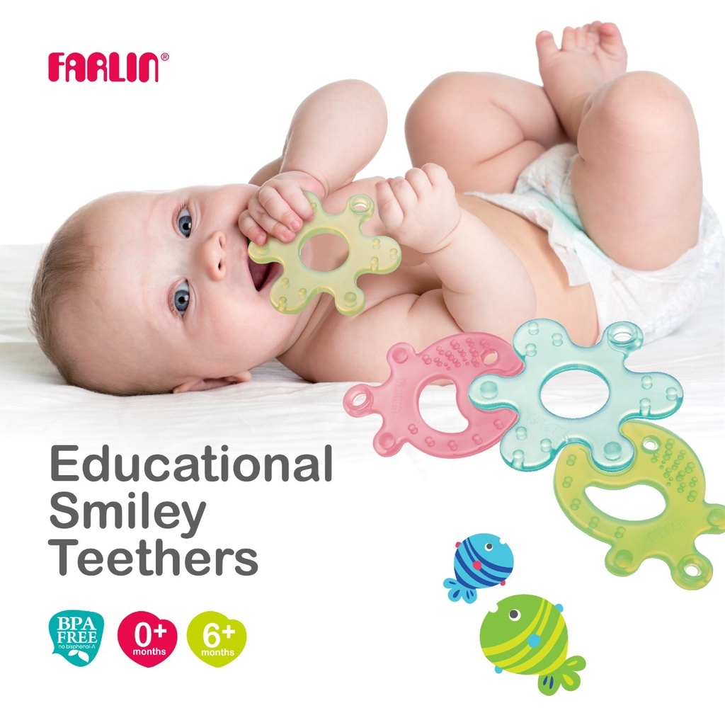 Farlin Doctor J Educational Smiley Teethers / Baby Teether Toys ...