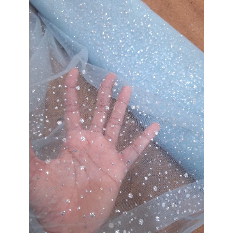 Snow Sparkling Tulle / Metallic Tulle | Shopee Philippines