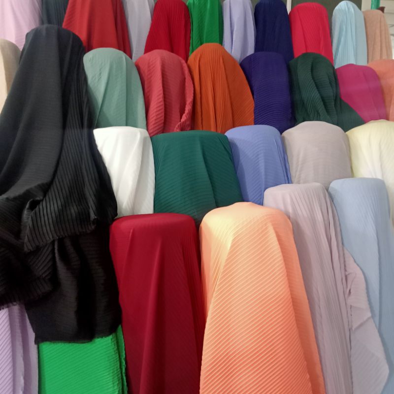 Premium Plisket Fabric - Zara Material Plisket Fabric - Plain Plisket ...