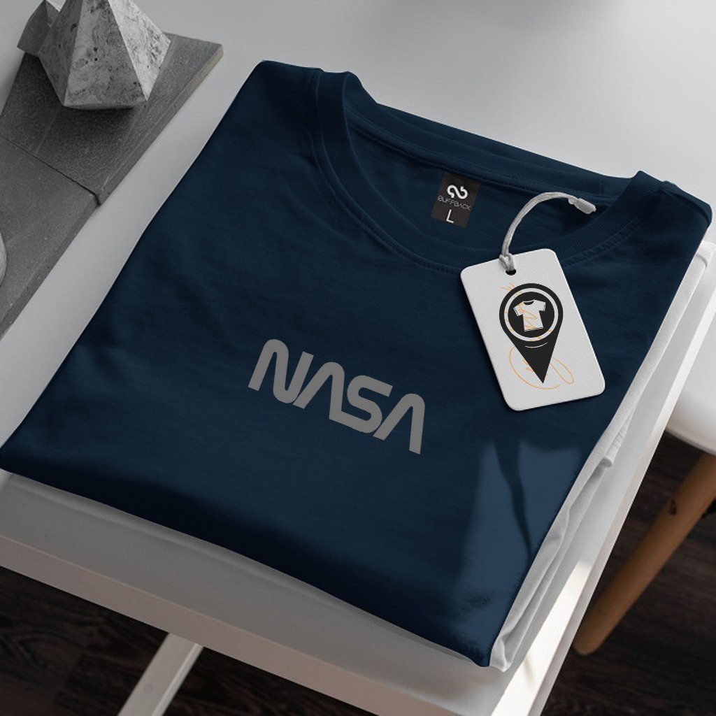 Belik Clothes Nasa Text Silver Short Sleeve T-Shirts For Men And Women ...