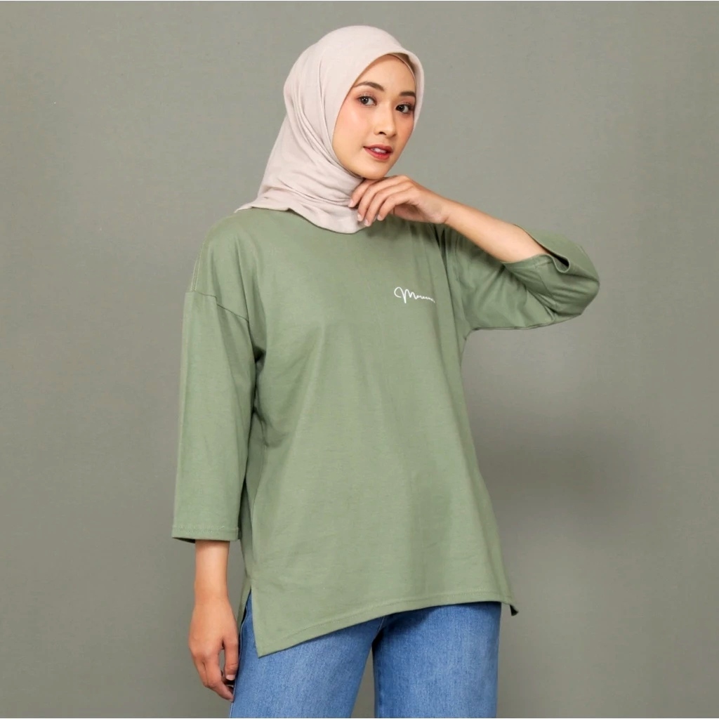 Tops T-Shirt Women Muslimah Top Basic Polos Cotton Combed 24s PREMIUM ...