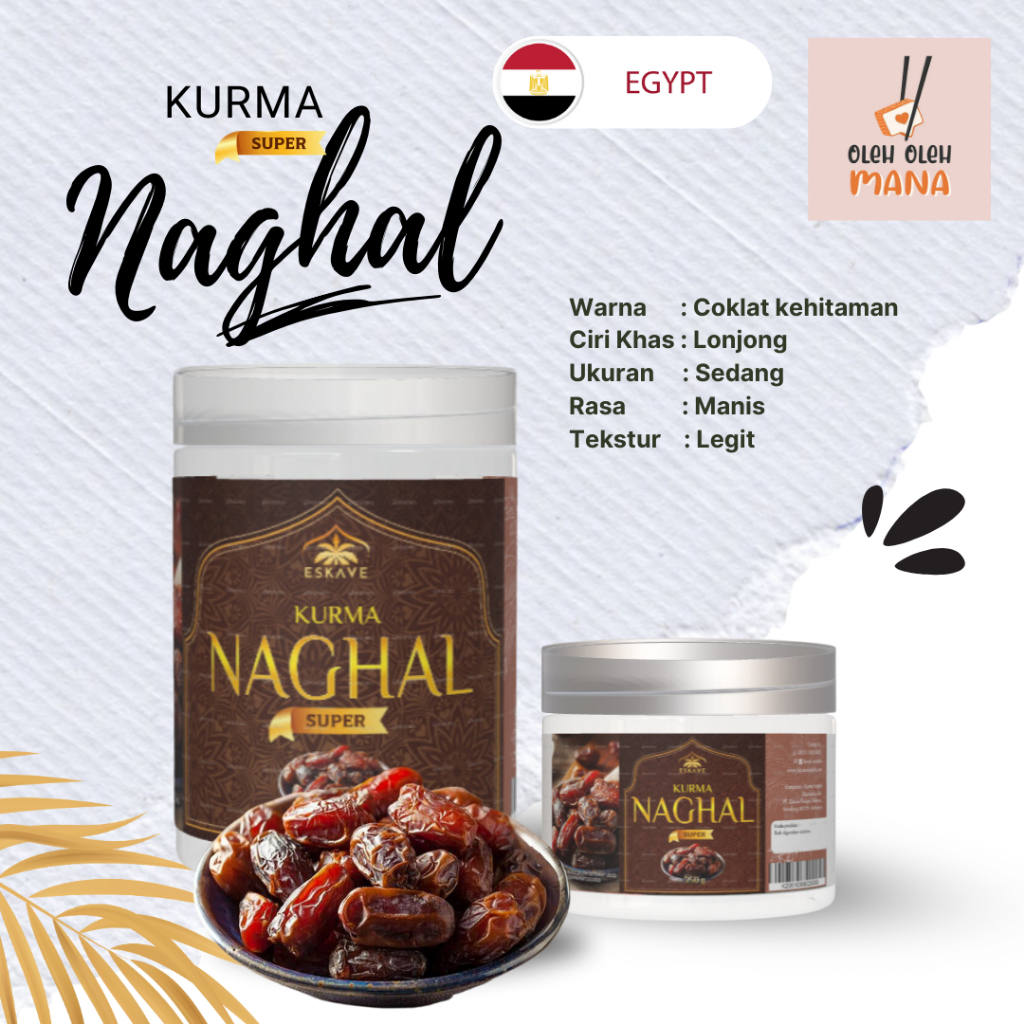 Naghal Khalas Dates Premium Jar 500 gr | Shopee Philippines