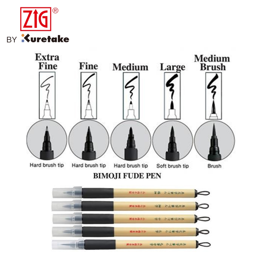 Zig KURETAKE Bimoji Fude Pen Black Series | Shopee Philippines