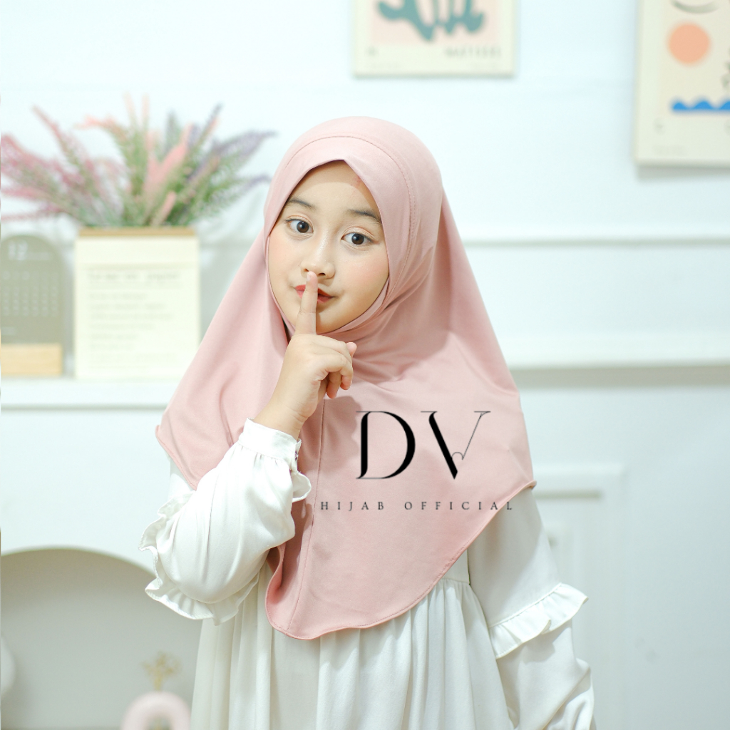 Hijab Malay Chin Children 4-10 Years/Hijab Anak Chin Malaysia Jersey ...