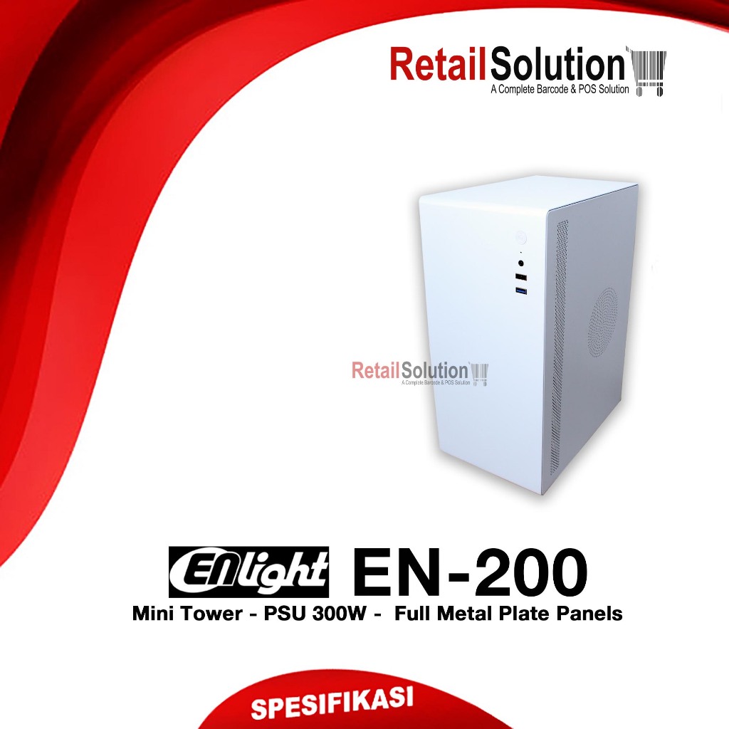 Mini Tower PC Case M-ATX - Enlight EN200 EN-200 + PSU 300W | Shopee ...