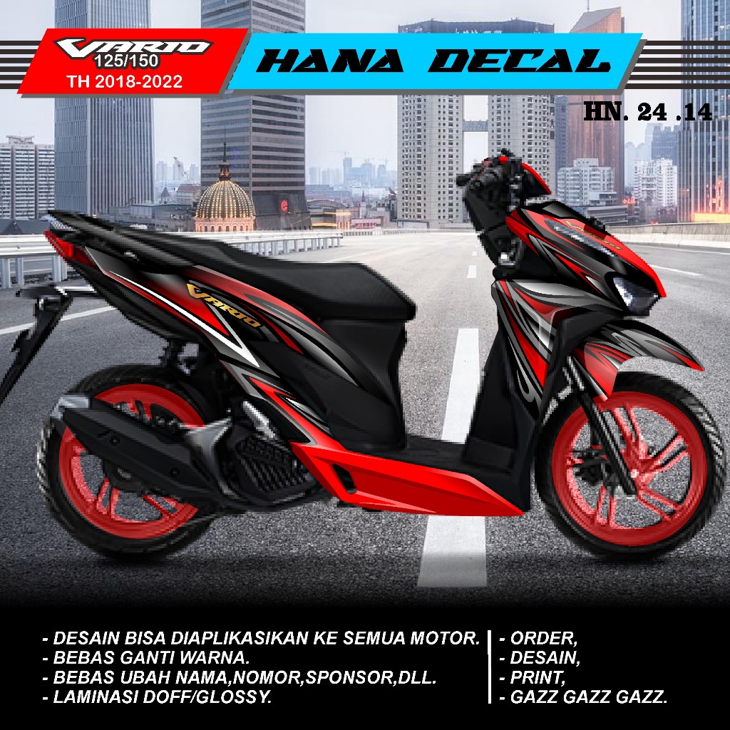 Full body sticker decal for vario new 125 and 150 code 019 | Shopee ...