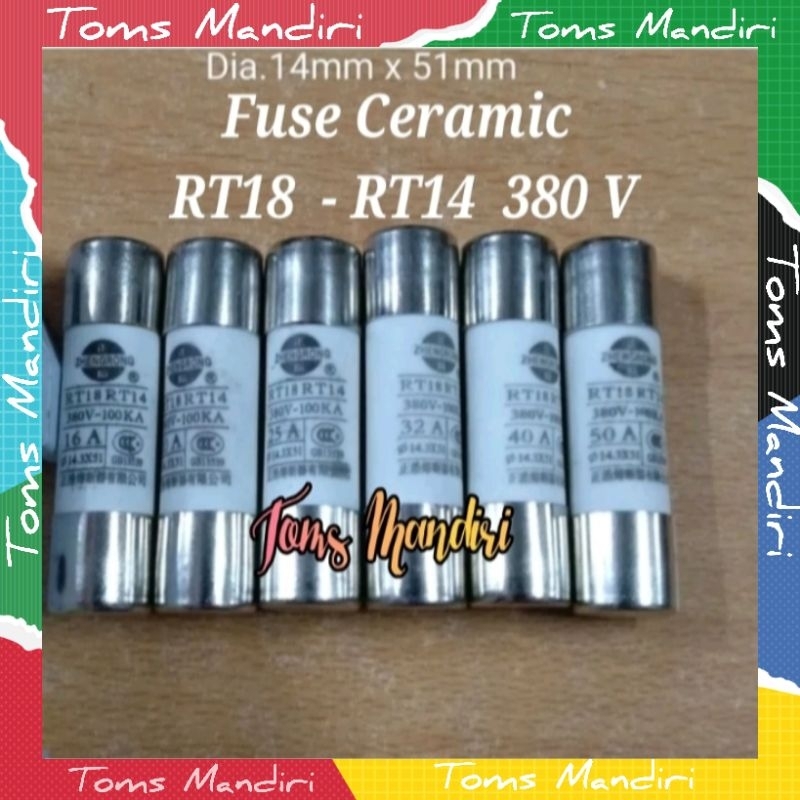 Fuse Ceramic RT18 - RT14 Size 14X51 380V | Shopee Philippines
