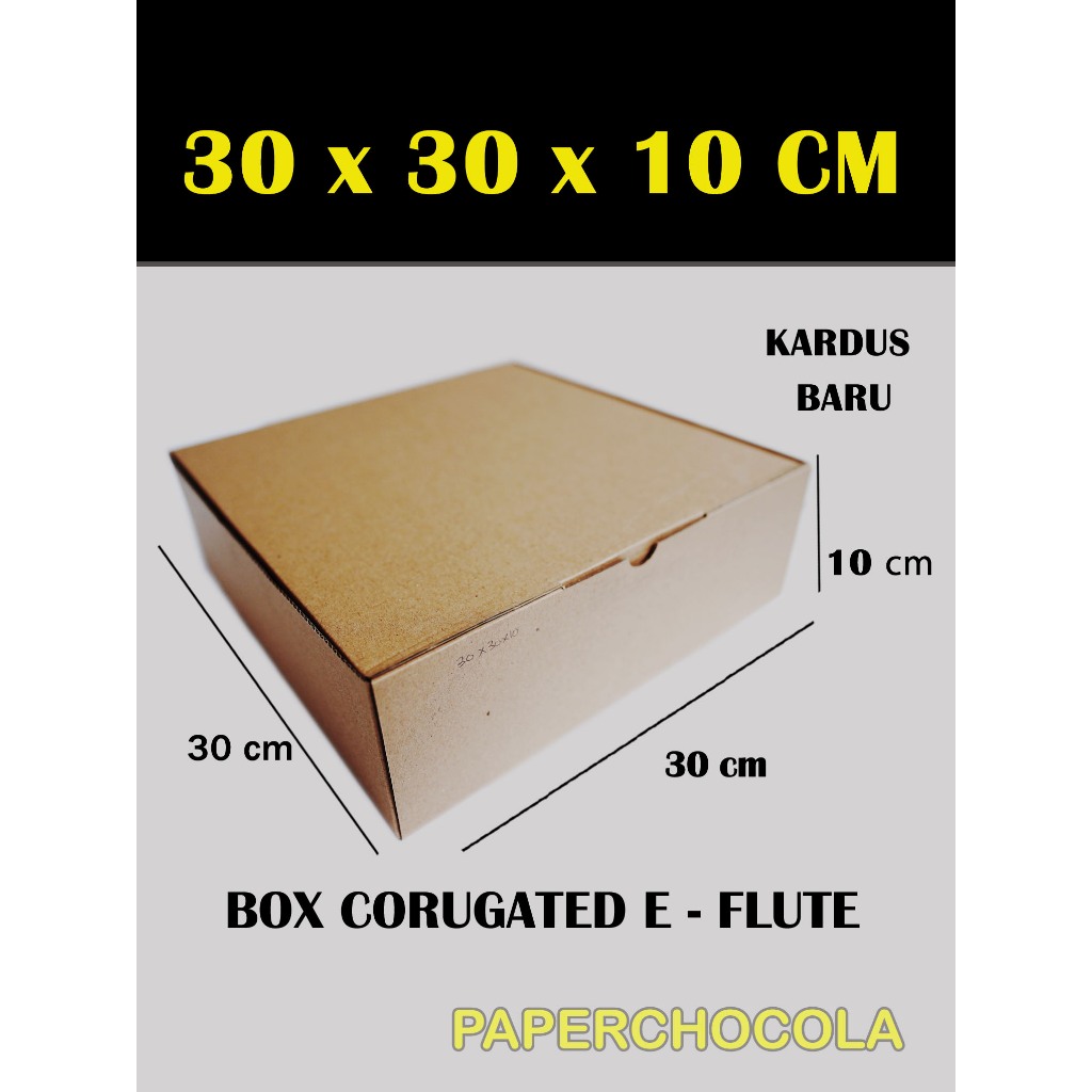 Cardboard 30x30x10 Cm / CORUGATED DIECUT CARTON BOX E - FLUTE | Shopee ...