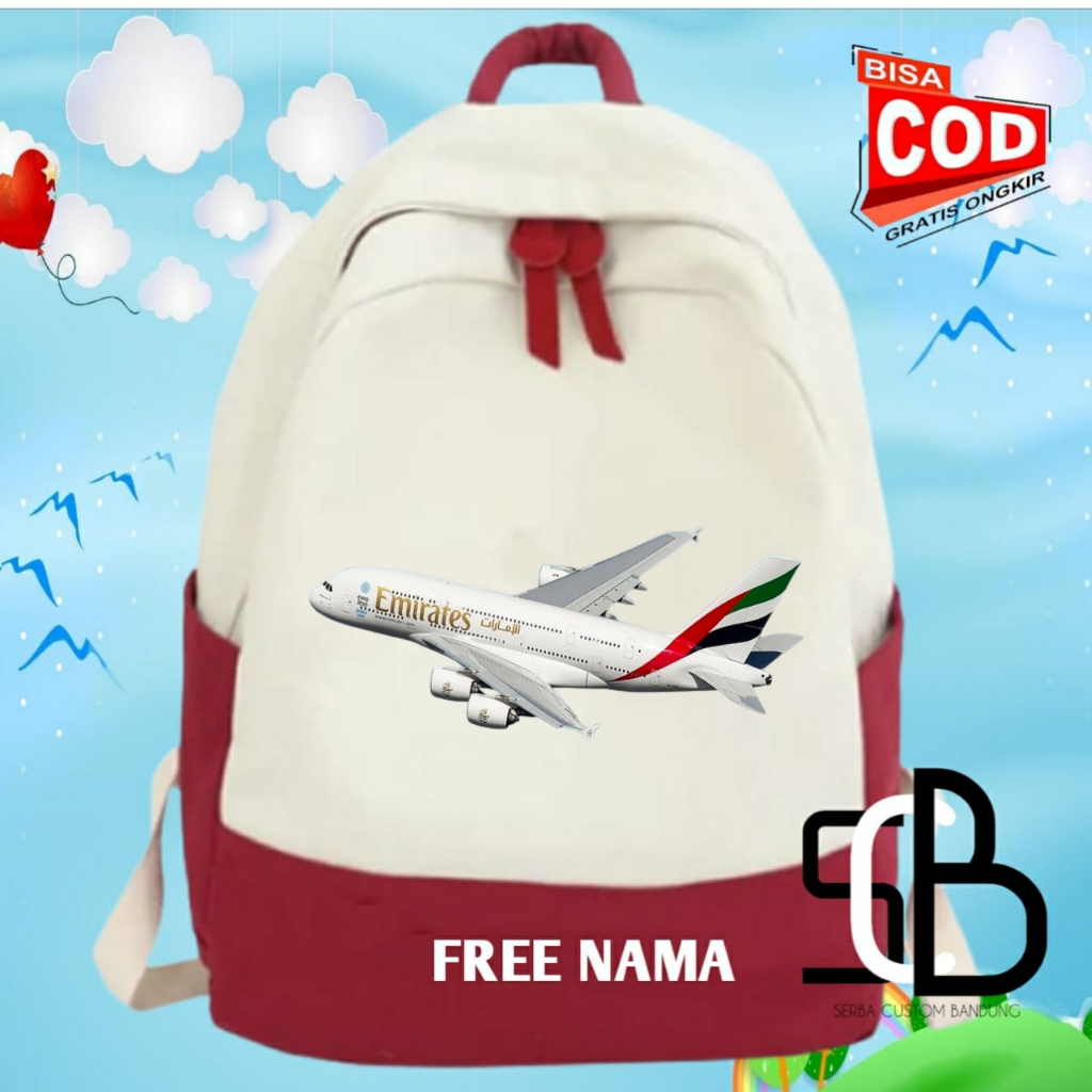 Airbus A380 EMIRATES AIRCRAFT CHILDREN'S SCHOOL BACKPACK | Shopee ...
