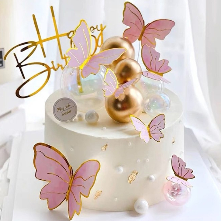 UNGU [REALPICT] 10pcs Butterfly Cake Topper / Butterfly Butterflies ...