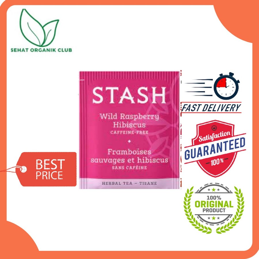 Stash Tea Herbal Tea Tea Wild Raspberry Hibiscus 1 Sachet | Shopee ...