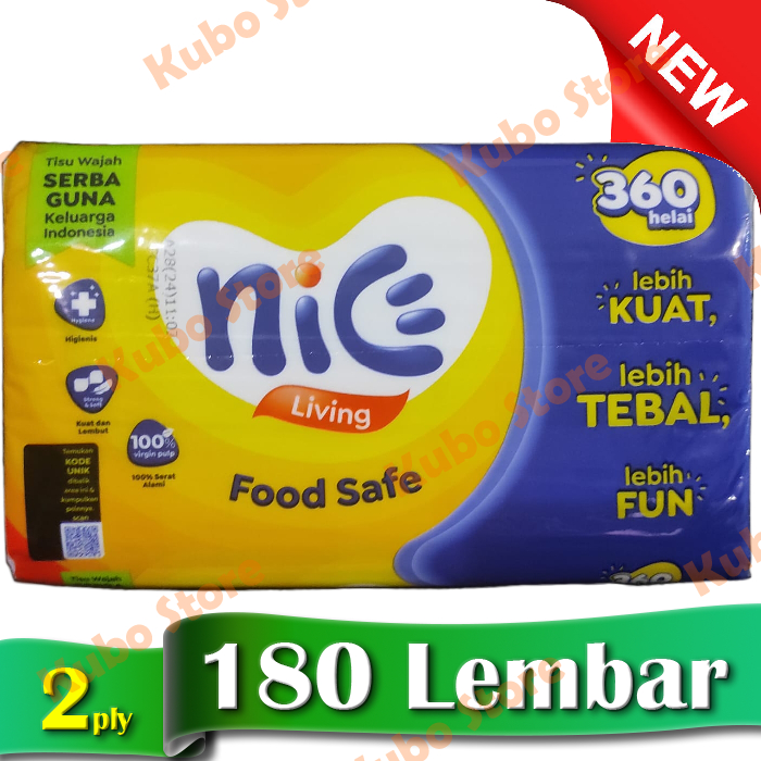 Nice Tissue Facial Tissue 180sheet 2ply 360 Sheets Multipurpose ...