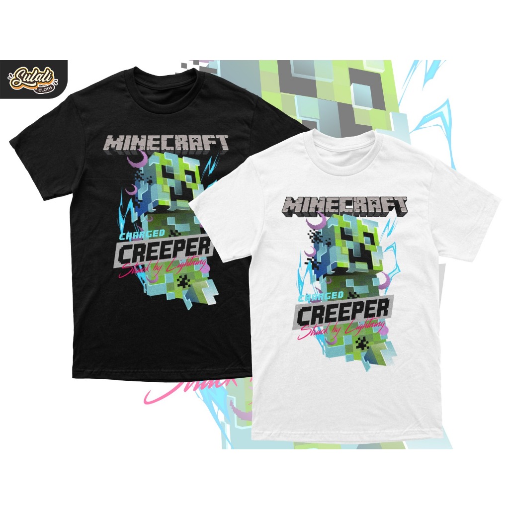 Minecraft Creeper T-shirt - Children, Teens & Adults Cotton 30's ...