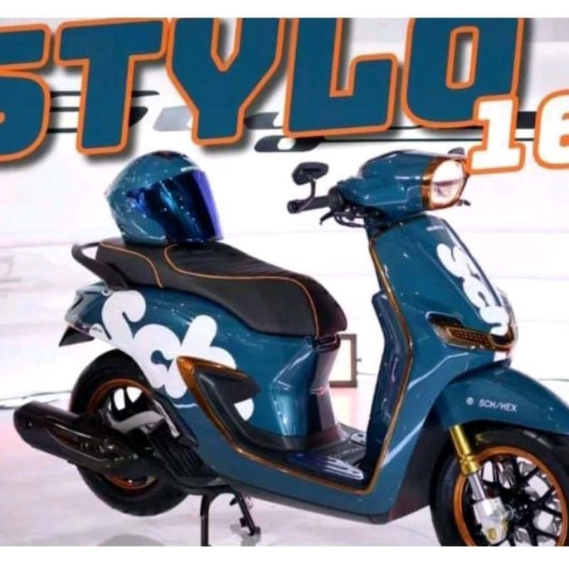 Leather Upholstery Custom Motorcycle Stylo 160 Modif Caferacer | Shopee ...