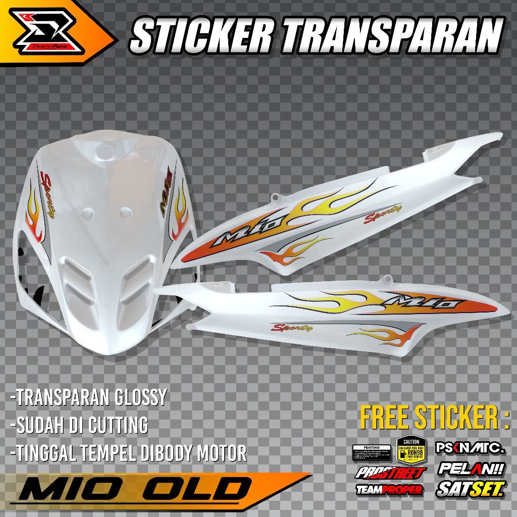 Mio Sporty Old Clear Transparent Sticker Striping Vietnam Design Mio ...