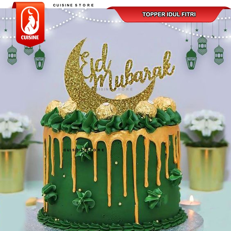 Eid al-Fitr Ramadhan Cake Topper Cake Hampers Decoration Thick Acrylic ...