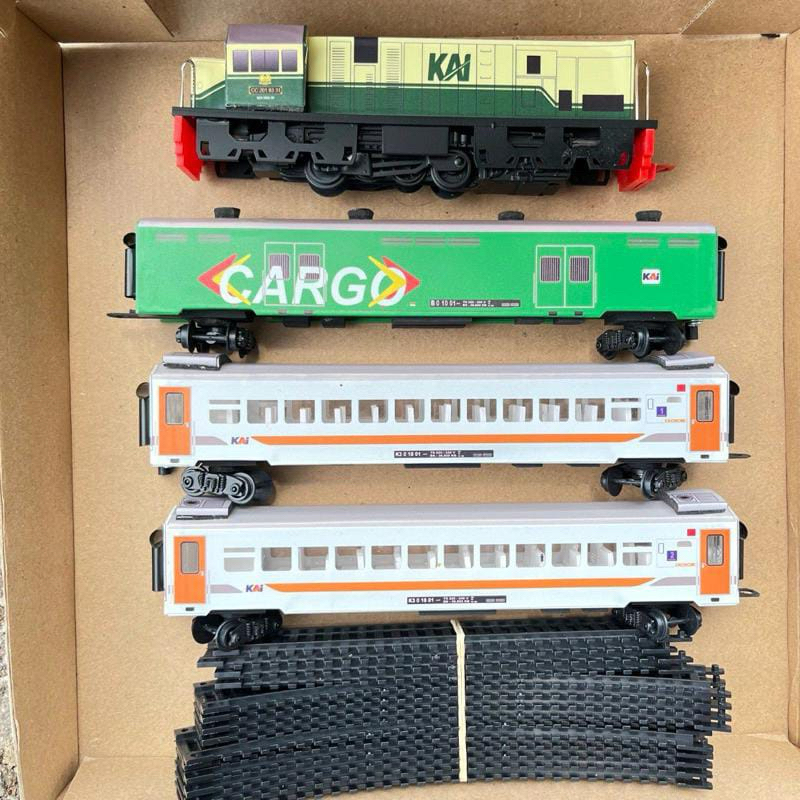 PUTIH Full ACRYLIC circuit package, Indonesian toy train, vintage cc201 ...