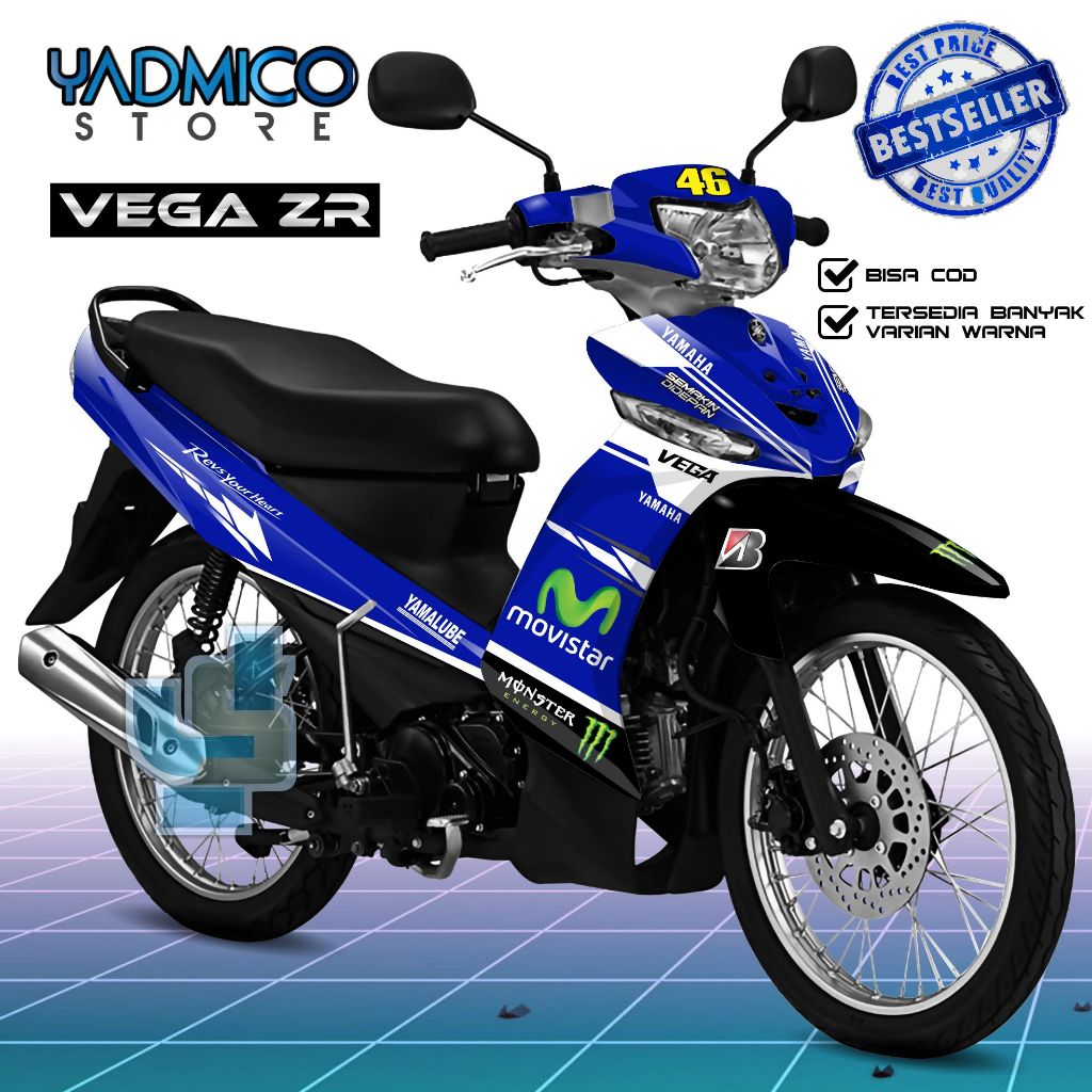 Vega ZR Full Body Decal - Vega ZR Full Body Motorcycle Sticker - Vega ...
