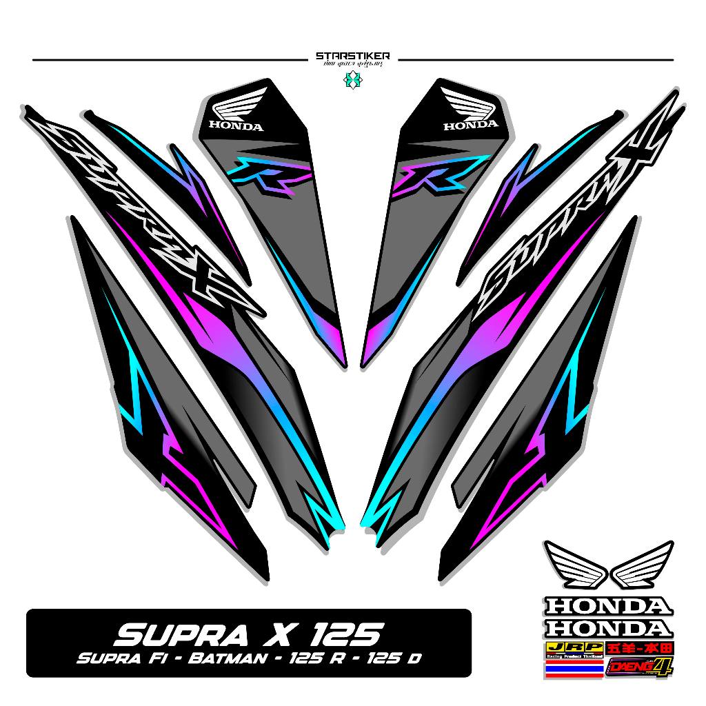 Striping SUPRA X 125 R NEW / [H6] / STICKER SUPRA Grafist / STOCK DECAL ...