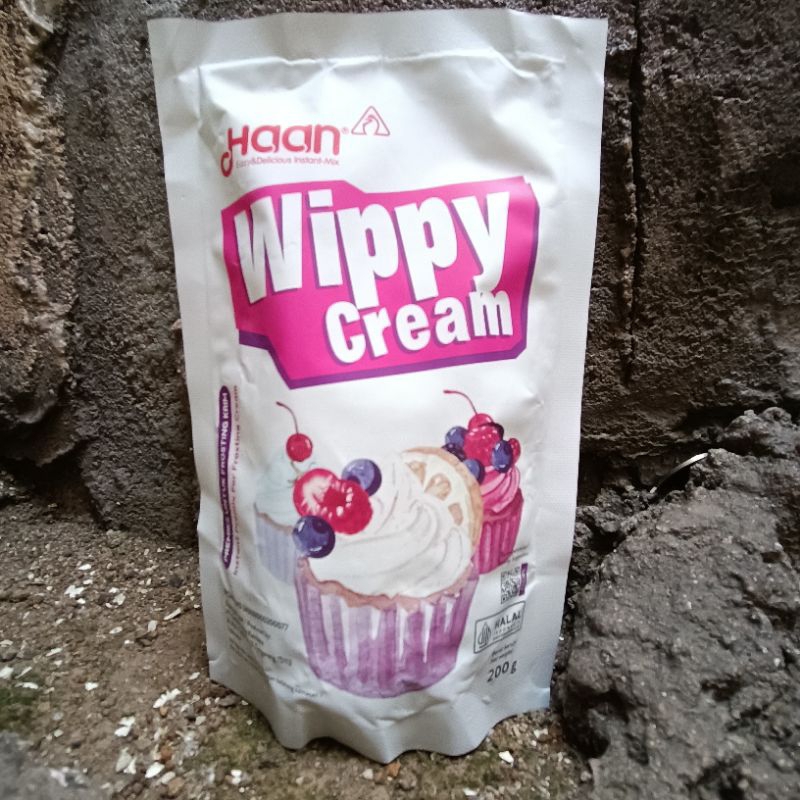 Haan Wippy Cream Pouch 200gr / Whipping Cream Instant Powder | Shopee ...