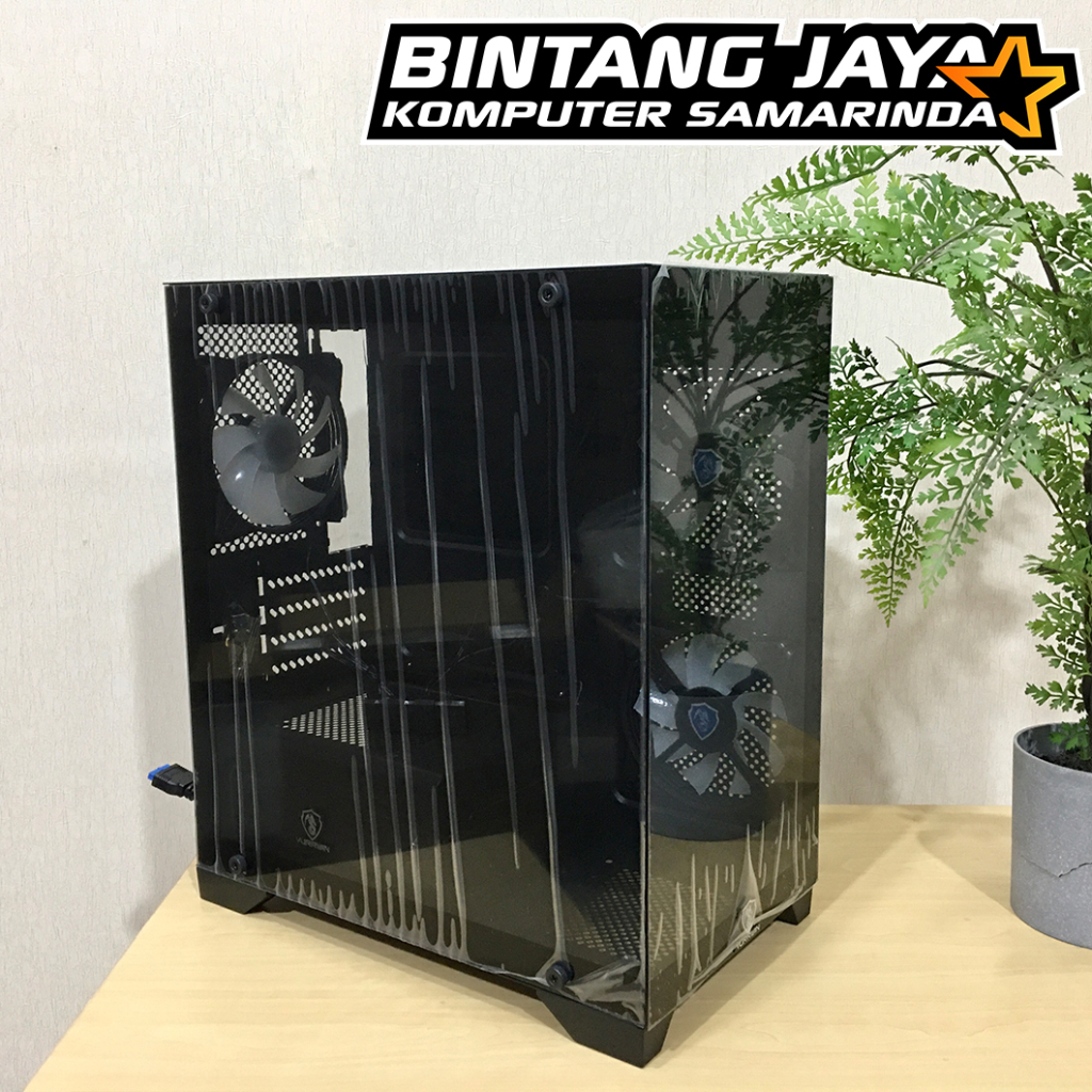 HITAM Vurrion GLASSIFY m-ATX Gaming PC Case+3 RGB Fan - Black | Shopee Philippines