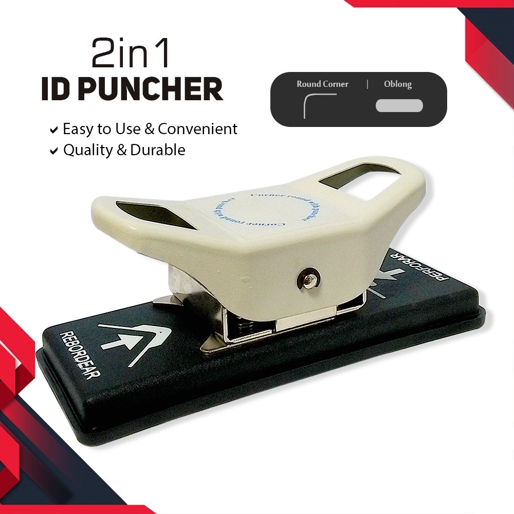 2 in 1 PVC ID Card Punch Tool [Corner, Rectangle] Round Corner Punch ...