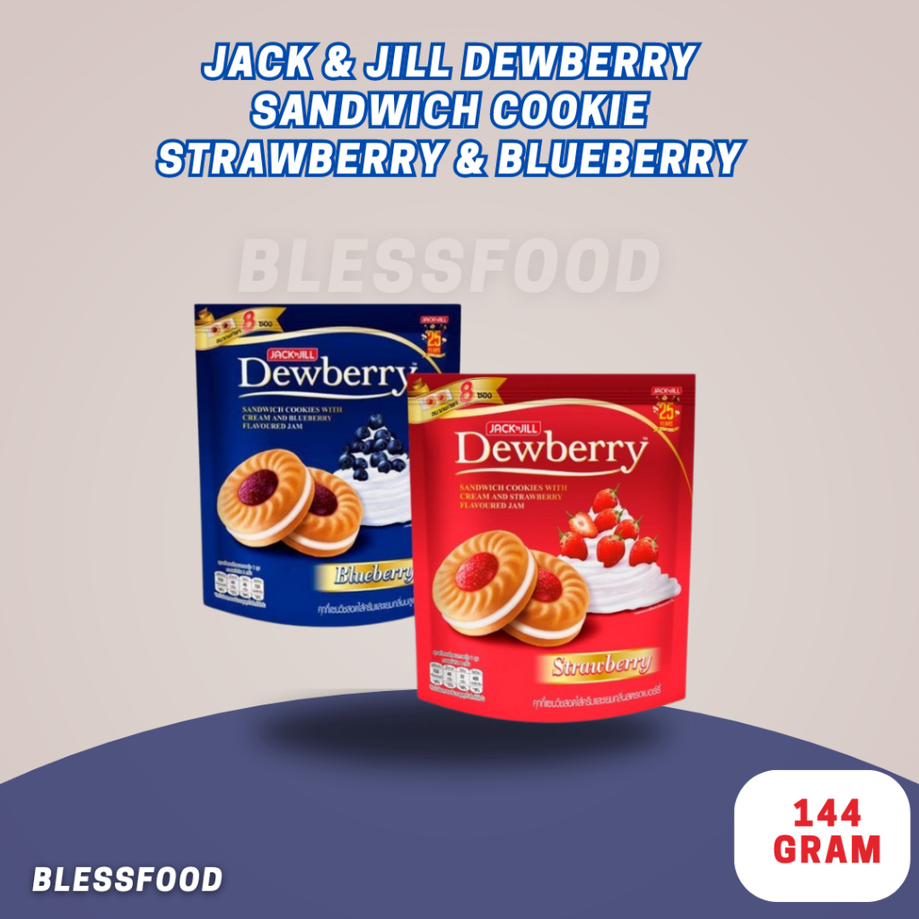 Snack Cookies Jack & Jill Dewberry Sandwich Strawberry Jam | Shopee ...