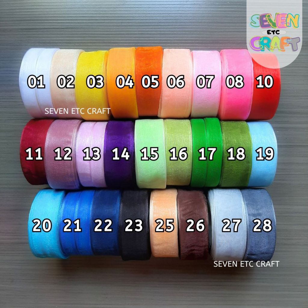 1 inch Organdy Ribbon (2,5 cm) | Shopee Philippines