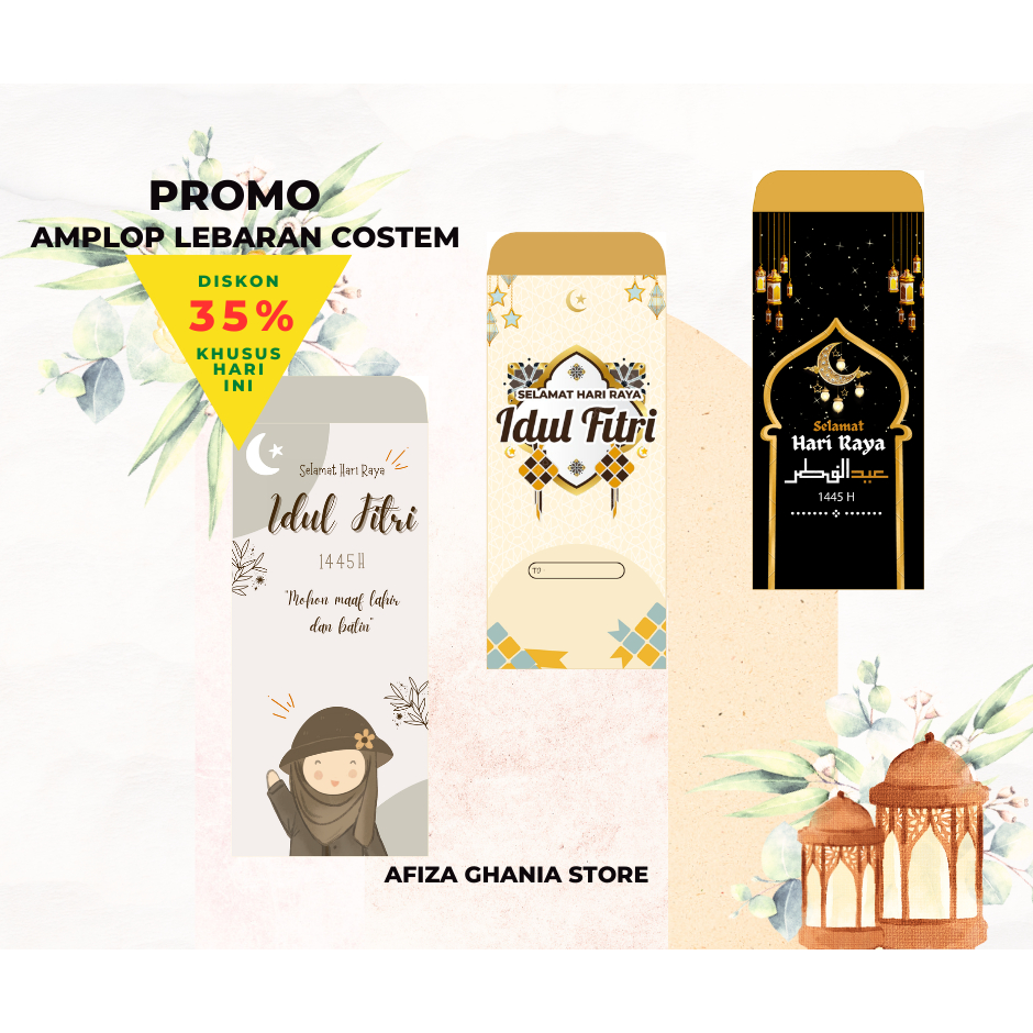 Idul Fitri Lebaran Envelope Long envelope Funny Angpao Character by ...