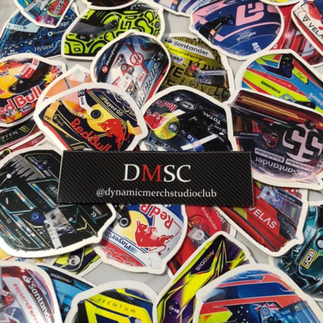 Helmet Sticker F1 driver mix random 7 Pieces | Shopee Philippines