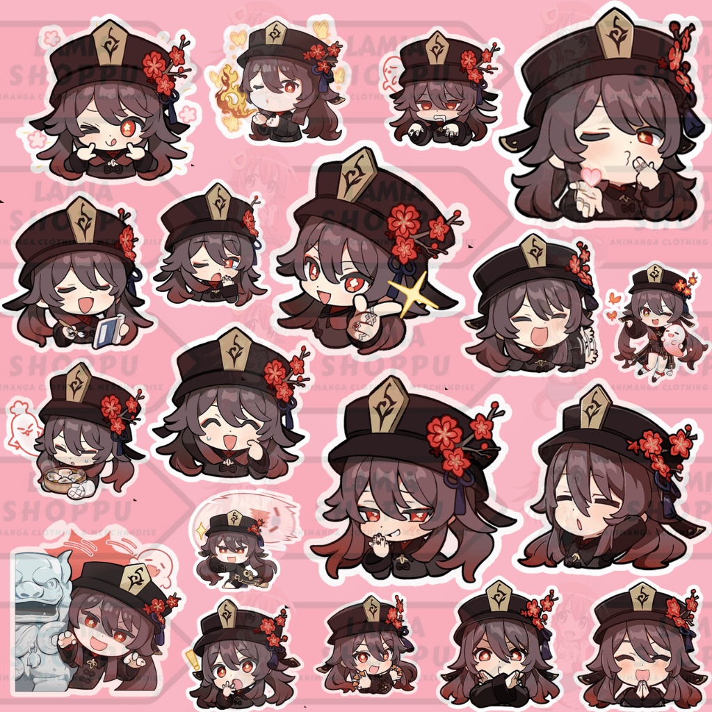 Genshin Impact Hutao Sticker | Chibi Waifu Hutao Sticker | Shopee ...