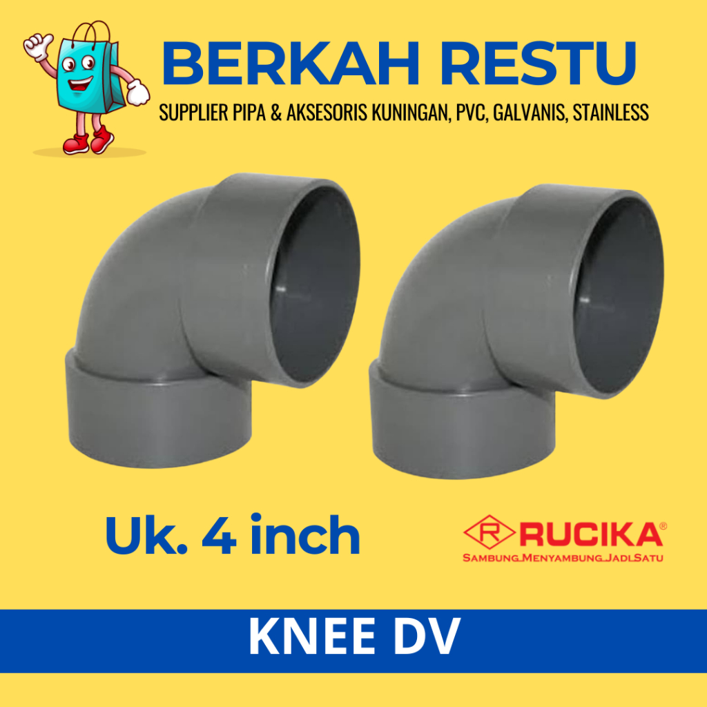 Knee/elbow/l/knee PVC 4" Inch Rucika DV | Shopee Philippines