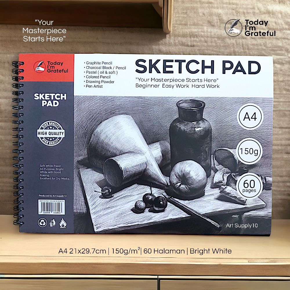 A4 Sketch Pad Grateful Drawing Paper 150gsm - 60 Pages | Shopee Philippines