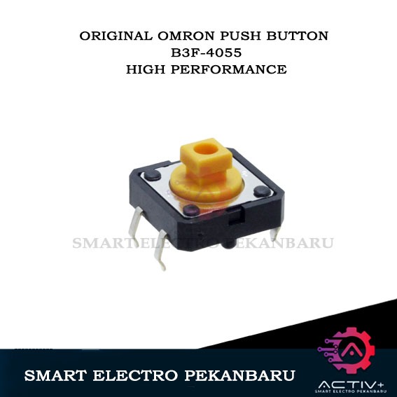 Tombol Original Omron Push Button B3f 4055 12x12x7 3 4pin Momentary