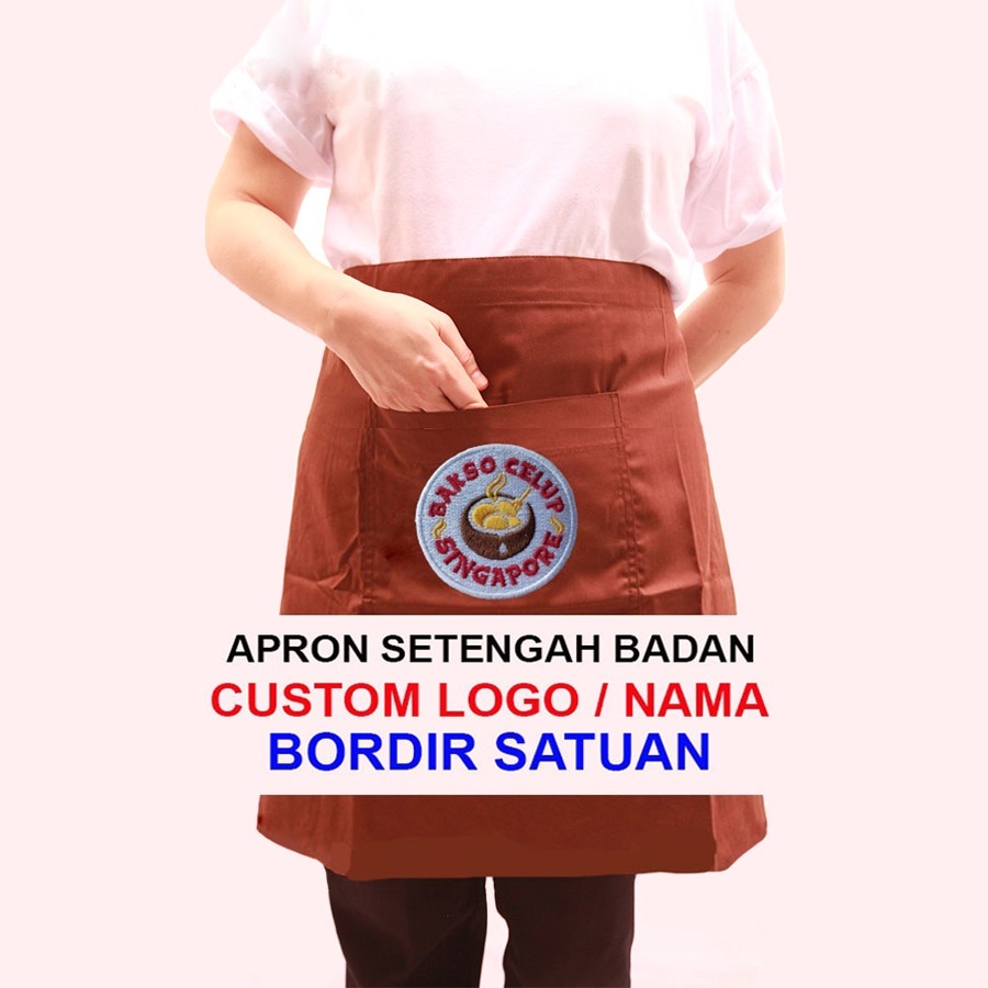 Custom embroidered body covering aprons Custom Request embroidered logos and names | Shopee ...