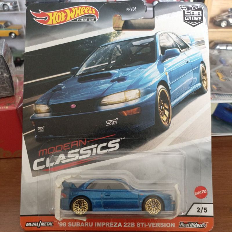Hotwheels Premium '98 Subaru Impreza 22B STi Version Blue color Gold ...