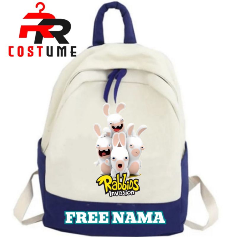 Children's BAG INVASION RABBIDS CHILDREN'S BACKPACK (FREE NAME ...