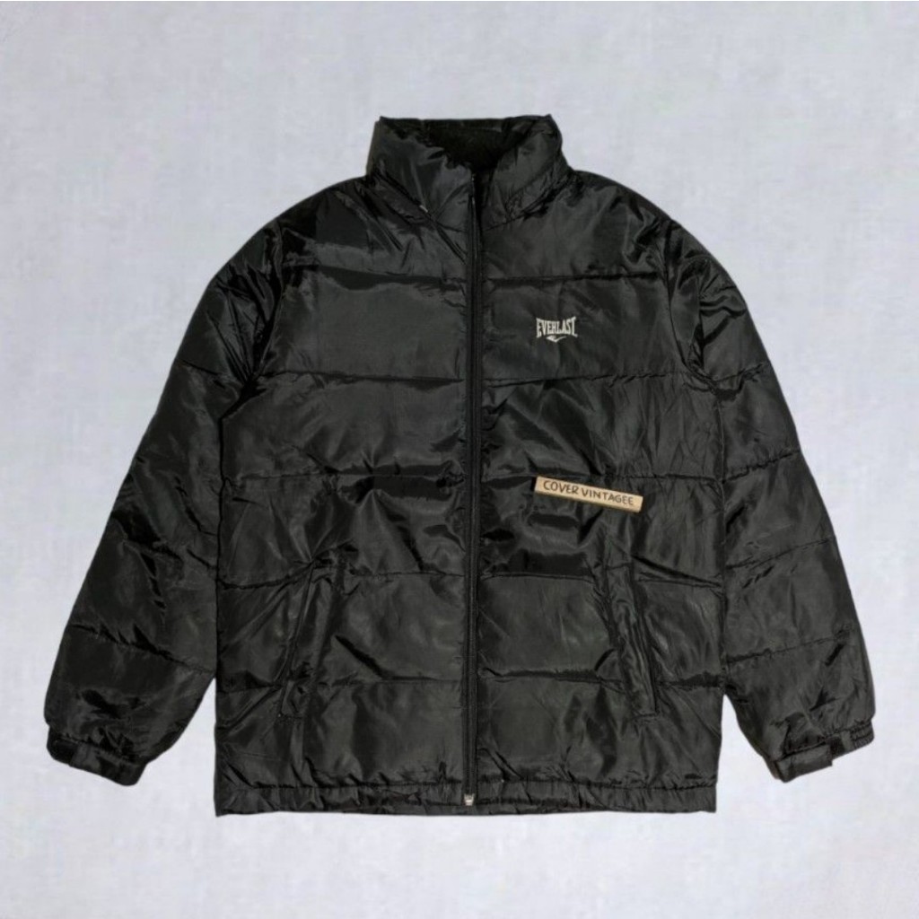 Everlast Puffer Black Jacket (Goose Feather) | Shopee Philippines