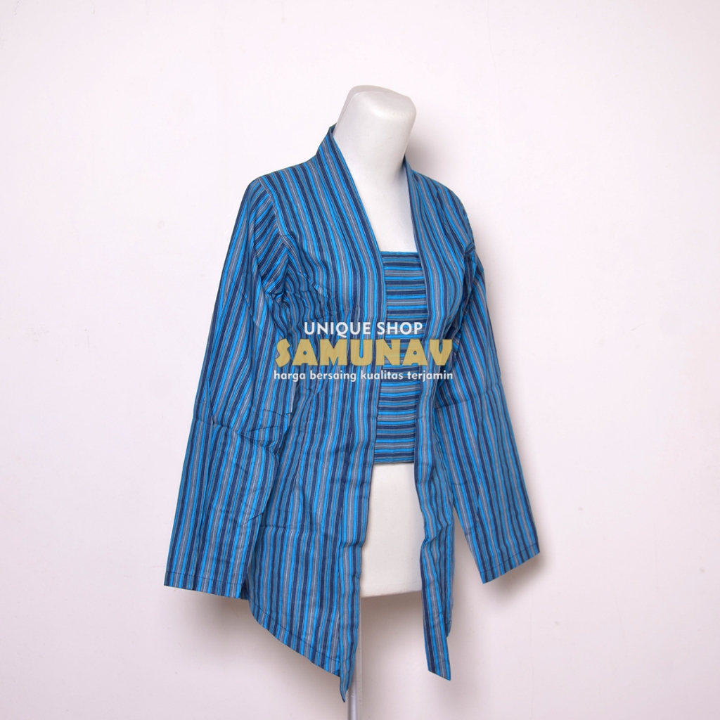 Super FINE STRAIGHT KEBAYA TYPICAL OF JAVA BLUE | Shopee Philippines