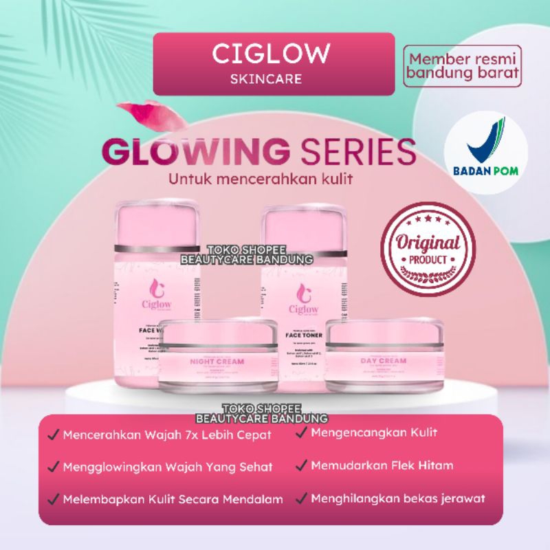 HITAM Ciglow SKINCARE BPOM - GLOWING & ACNE SERIES set Dull Face ...