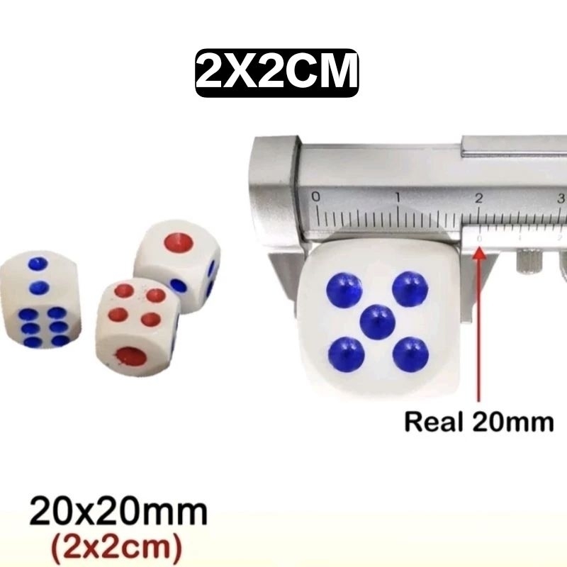 PUTIH Plastic White Dice (11mm/15mm/20mm) Toy Dice Color/i (Price Per ...