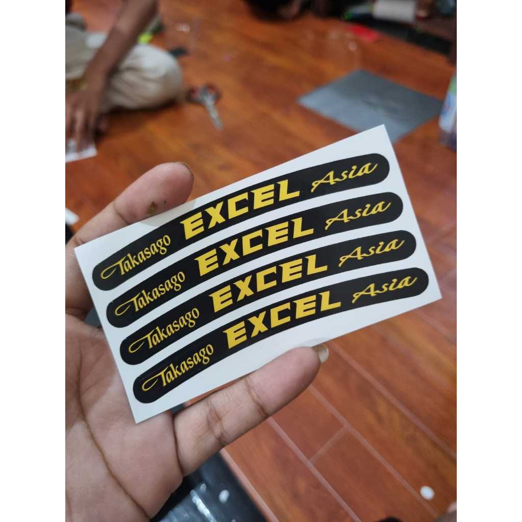 TAKASAGO EXCEL ASIA PRINT VELG STICKER (CONTENTS OF 4) | Shopee Philippines