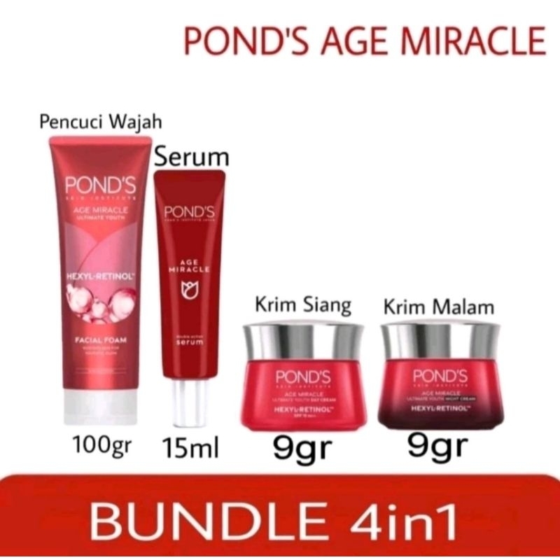 Complete Package Contains 4pcs Pond's Age Miracle Retinol C Day Cream ...