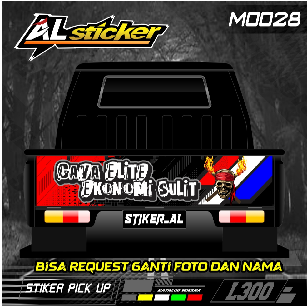 ELITE STYLE Sticker Rear Door Pick Up L300, Mega Carry, Futura, T120ss ...
