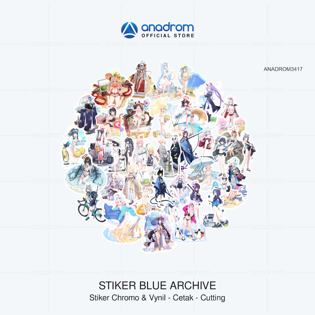 Blue Archive Sticker | Chibi Blue Archive Sticker | Anadrom 3417 ...