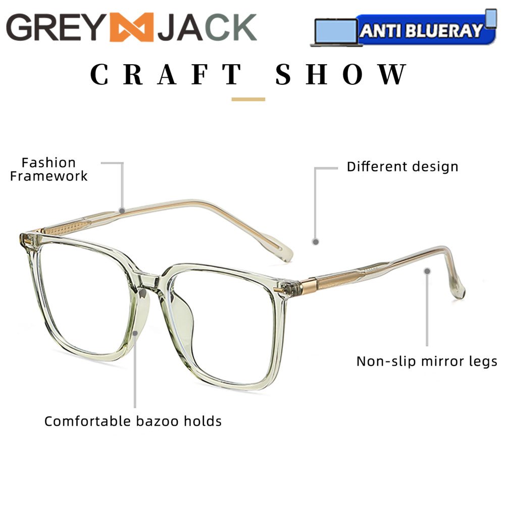 Gray Jack Anti-radiation Blueray Glasses TR90 Box Model Fashionable ...