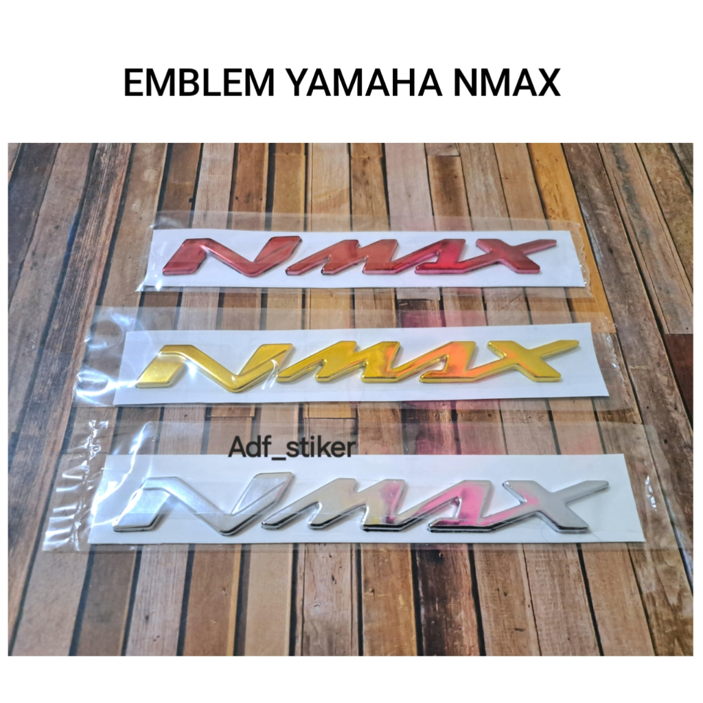MERAH Yamaha nmax gold chrome red emblem / nmax gold logo / 3D nmax ...